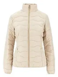 EA7 High-neck Cotton Zip-up Jacket - Nude