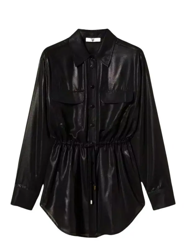 TWINSET Semi-sheer Jacquard Shirt - Black