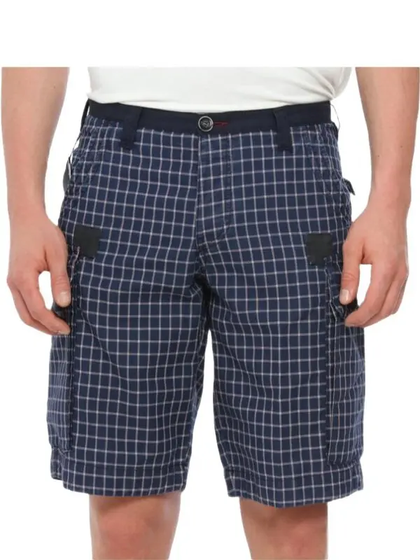 Emporio Armani Checkered Cargo Shorts - Multicolor