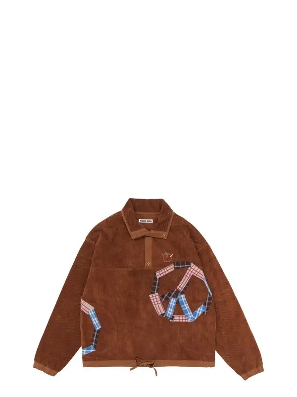 STORY MFG. Polite Pullover Peace Patchwork - Brown