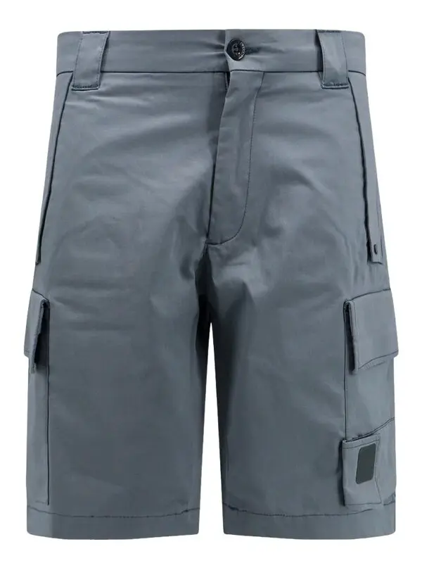C.P. COMPANY Logo Patch Cargo Shorts - Gray