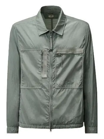 C.P. COMPANY Logo Embroidered Zip-up Jacket - Blue