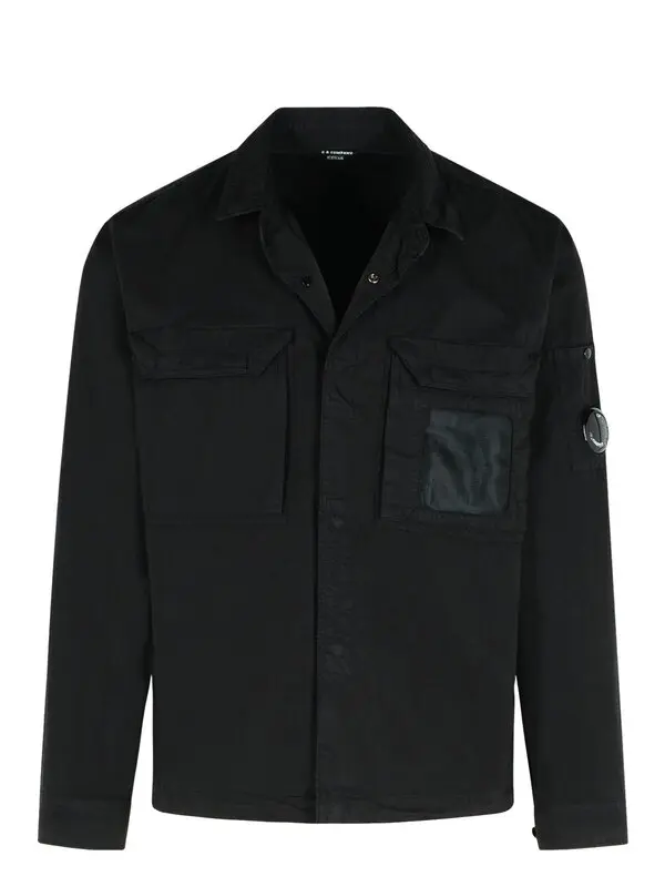 C.P. COMPANY Zip-up Utility Jacket With Button Details - Black