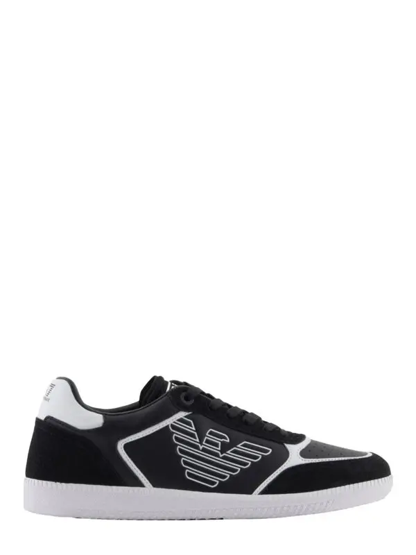 EA7 Lace-up Low-top Sneakers - Black