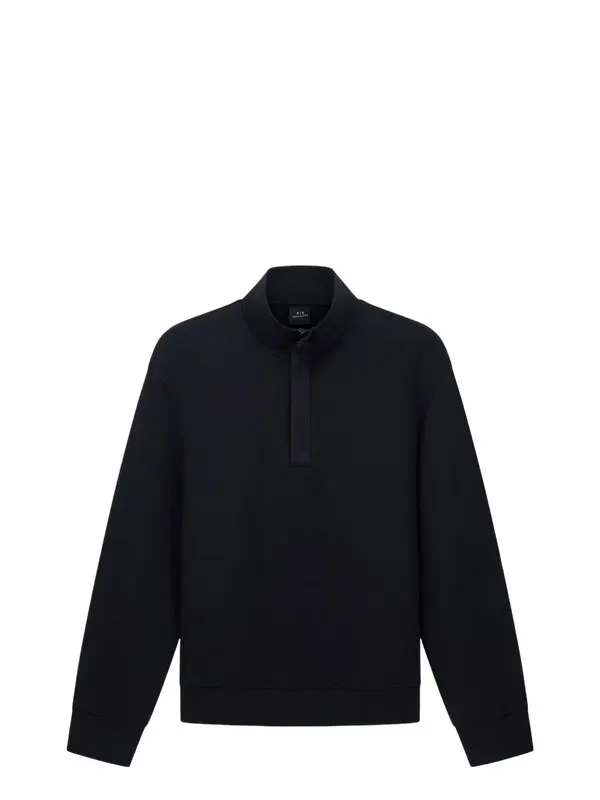 Armani Exchange Zip Collared Sweatshirt - Black