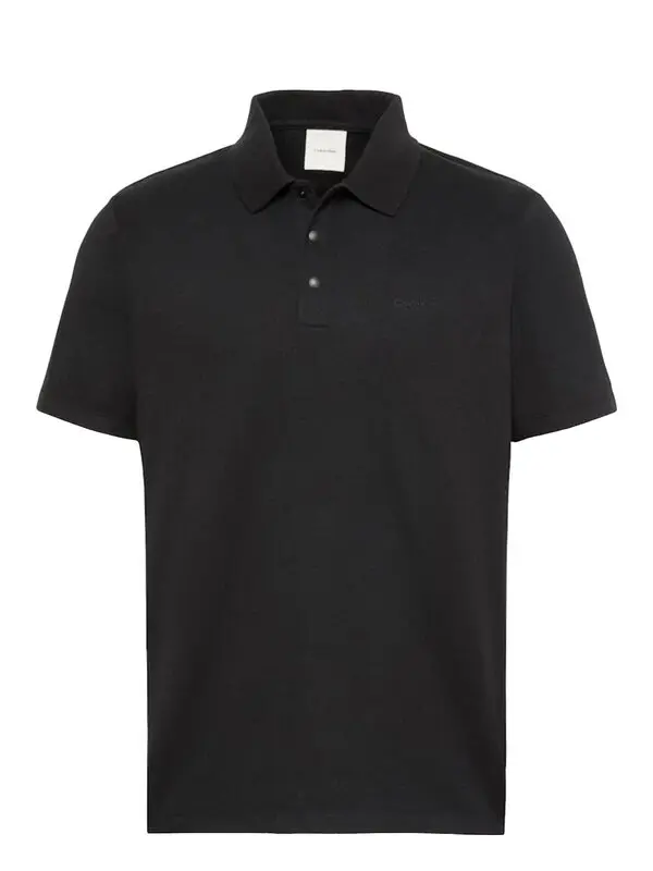 Calvin Klein Buttoned Polo Shirt - Black