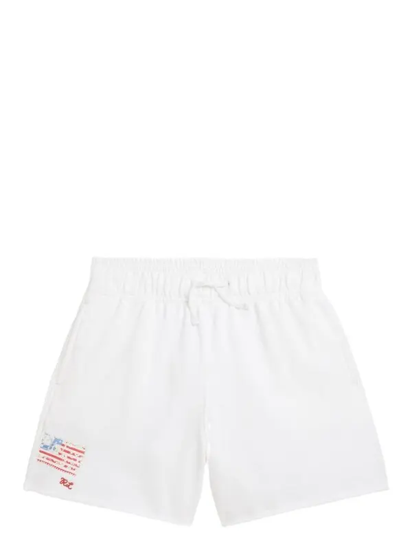 Ralph Lauren American Flag Track Shorts - White