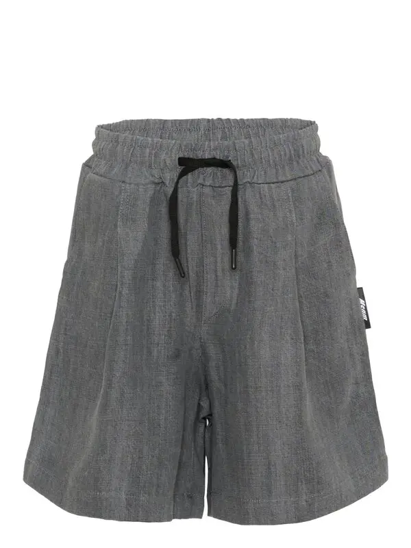 MSGM Wide Leg Drawstring Shorts - Grey