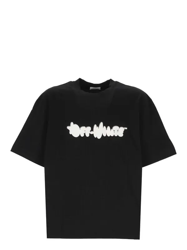 Off-White Logo Printed Crewneck T-shirt - Black