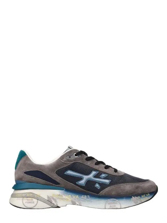 Premiata Moe Run Logo Heel Trainers - Black