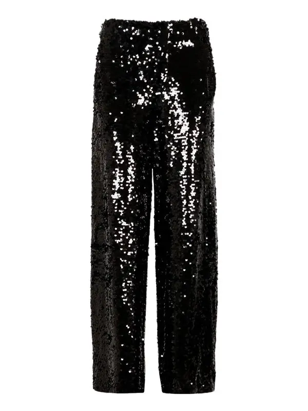 Philosophy Di Lorenzo Serafini Wide-leg Sequined Trousers - Black