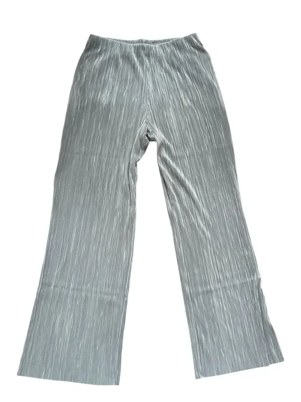 Calvin Klein Crinkled Wide-leg Elasticated Waistband Pants - Gray