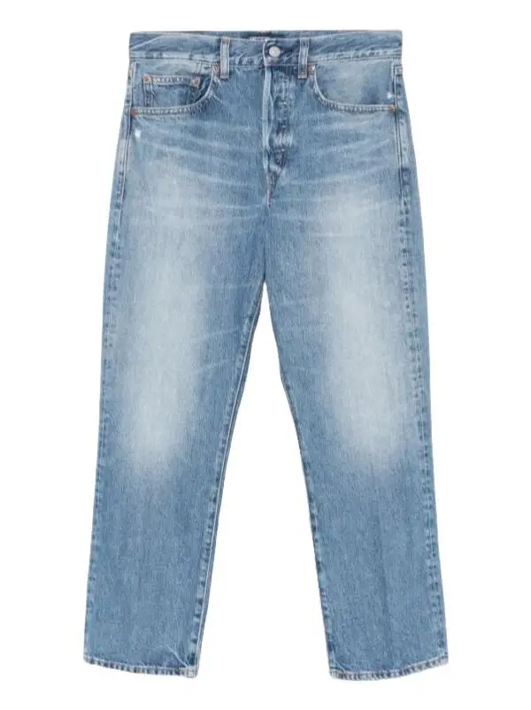Polo Ralph Lauren Cropped Jeans With Logo Patch - Blue