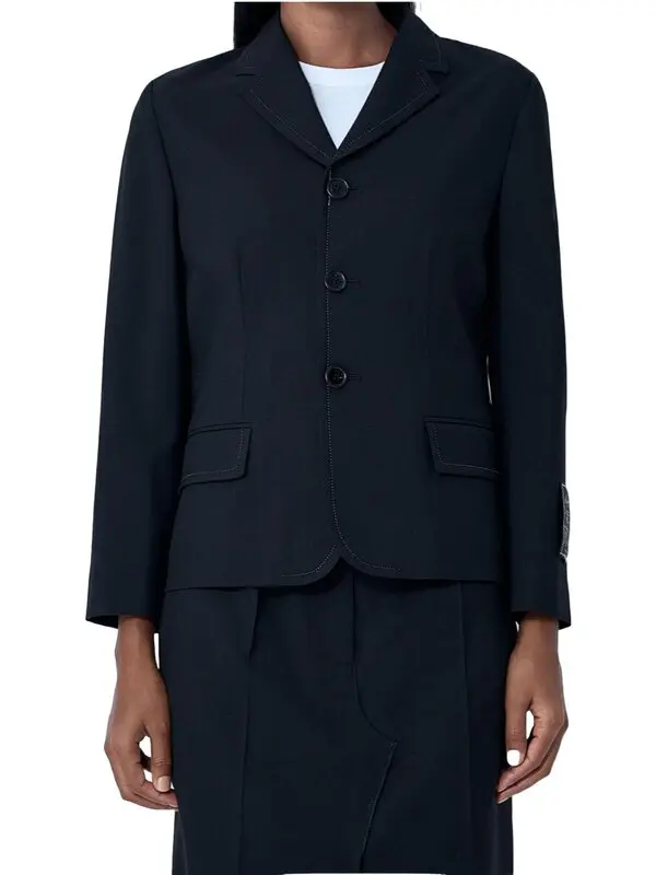 Marni Single-breasted Tailored Wool Blazer - Black