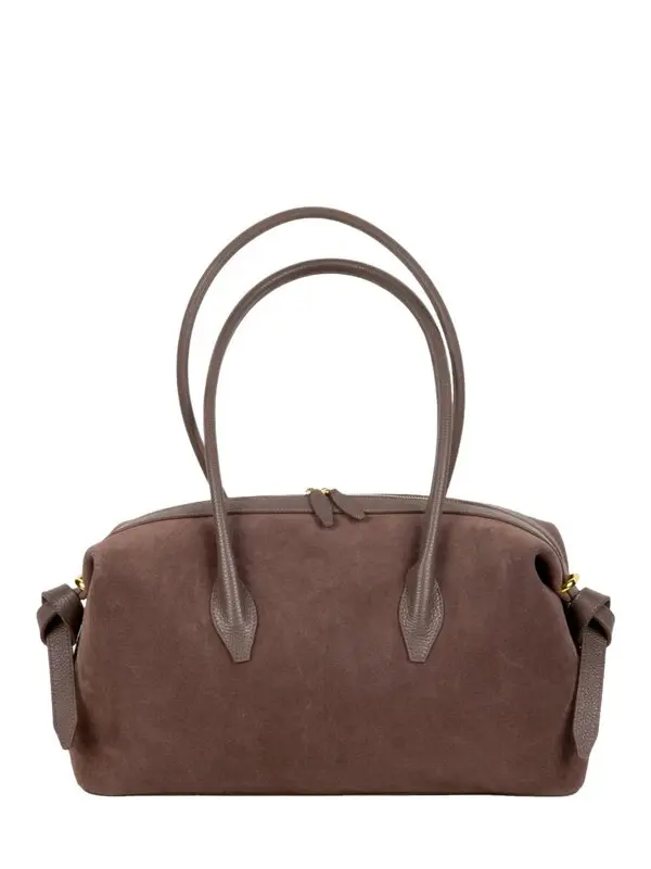 Yuzefi Zippered Shoulder Bag - Brown