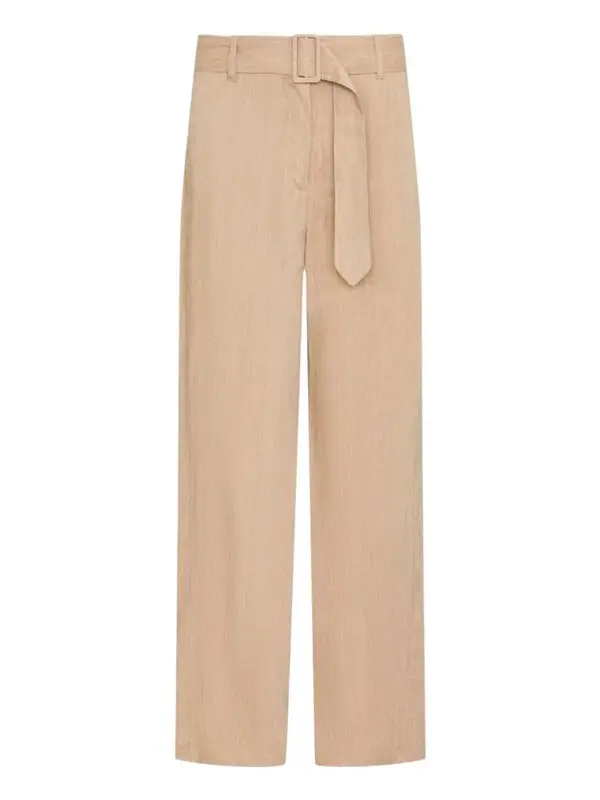 Marella Belted Casual Pants - Beige