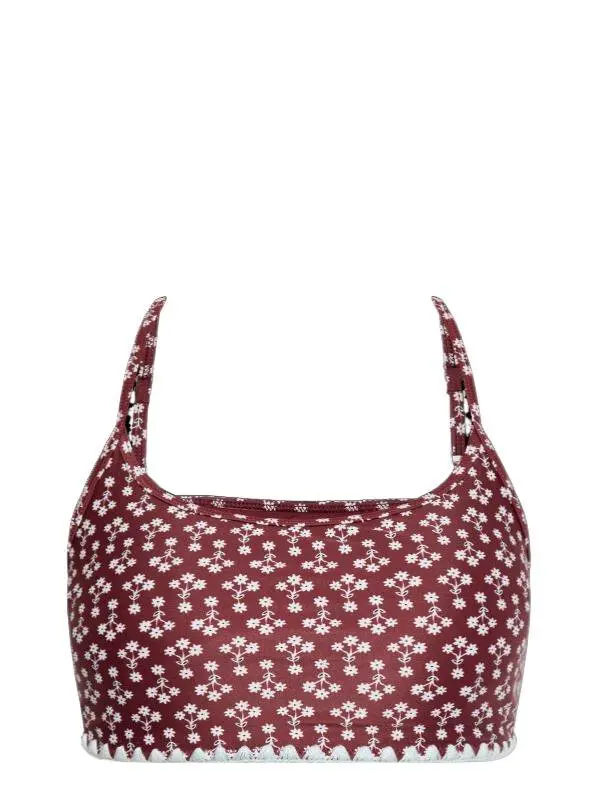 The Upside Firefly Floral Sports Bra - Red