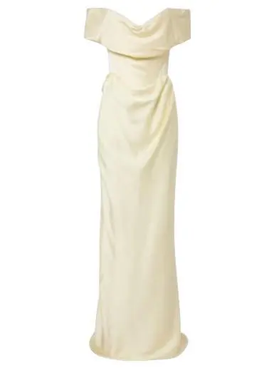 VIVIENNE WESTWOOD Nova Cocotte Draped Bustier Gown - Nude