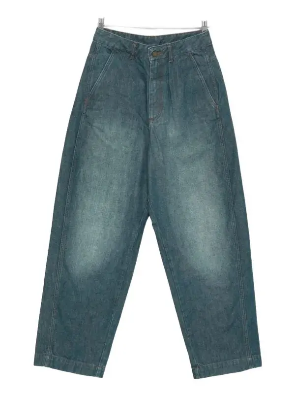Soeur Wide-leg Jeans With Button And Zip Closure - Blue