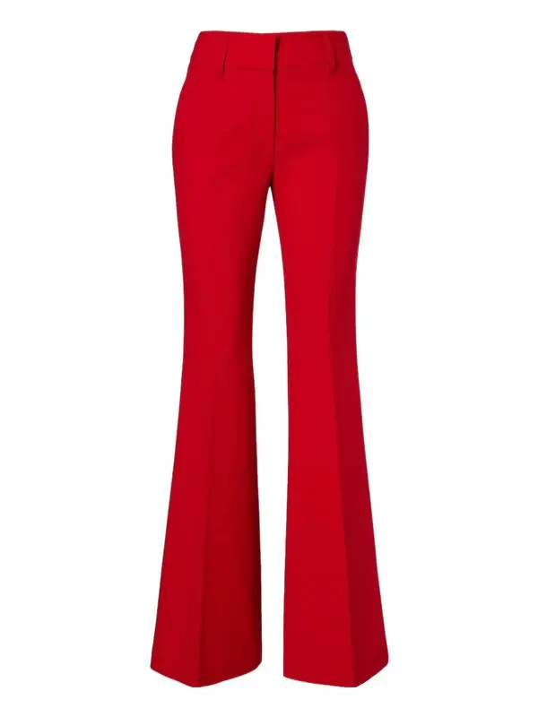 Gabriela Hearst Flared Trousers With Belt Loops - Red