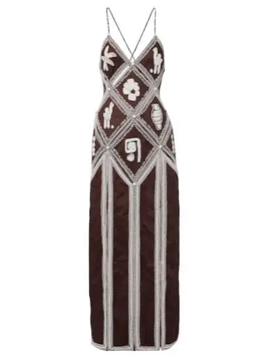 ALEMAIS X Laurence Leenaert Leandra Ramie Maxi Dress - Gray