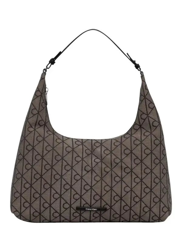 Calvin Klein Jacquard Logo Shoulder Bag - Black