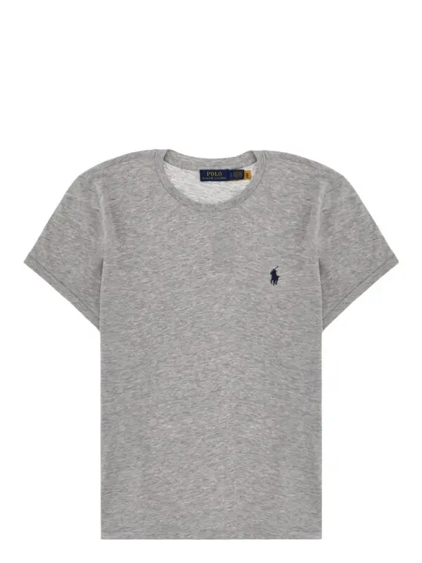 Polo Ralph Lauren Crewneck T-shirt With Embroidered Pony Logo - Cobblestone Heather