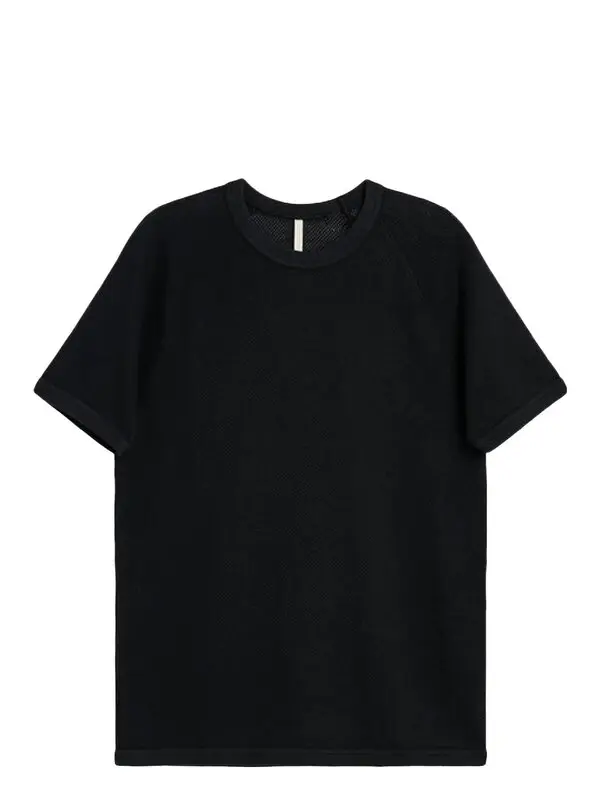 SUNFLOWER T-shirt Girocollo In Rete - Black