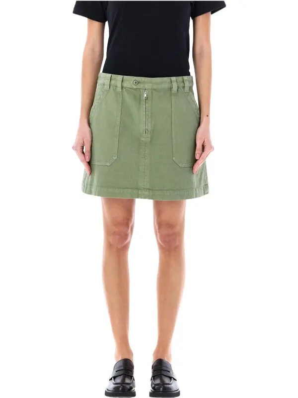 A.p.c. Sarah Denim Mini Skirt - Green