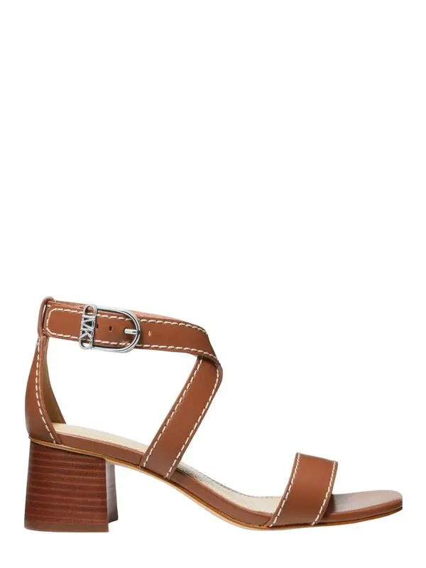 Michael Kors Open Toe Heeled Sandals - Brown