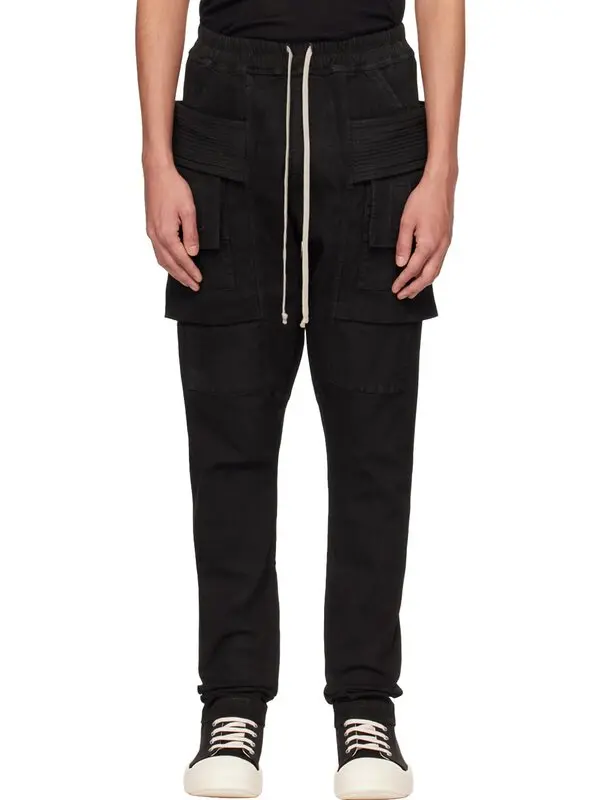 Rick Owens Creatch Cargo Trousers - Black