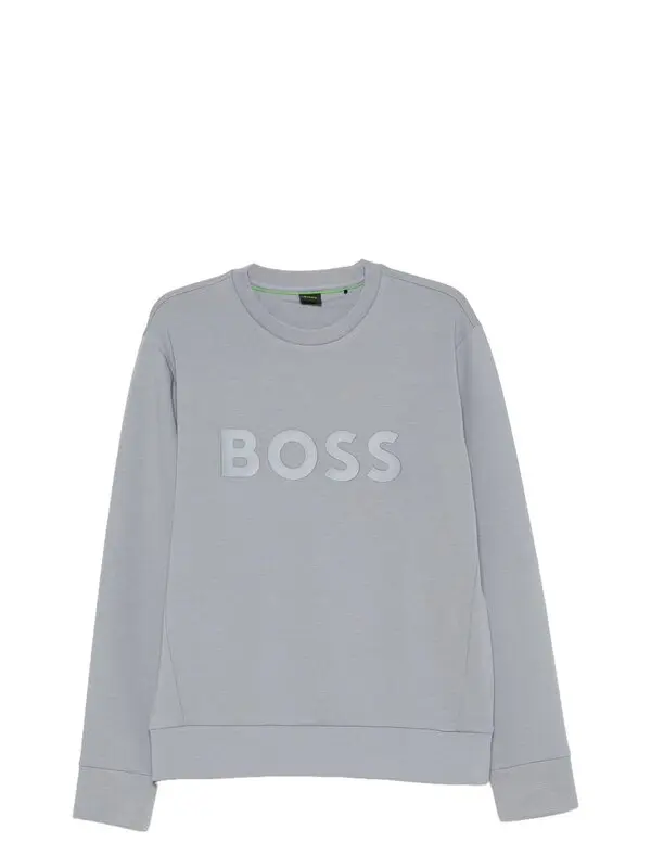 Hugo Boss Crewneck Sweatshirt With Logo - Gray