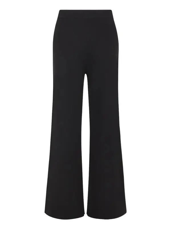P.a.r.o.s.h Wide-leg Elastic Waist Trousers - Black