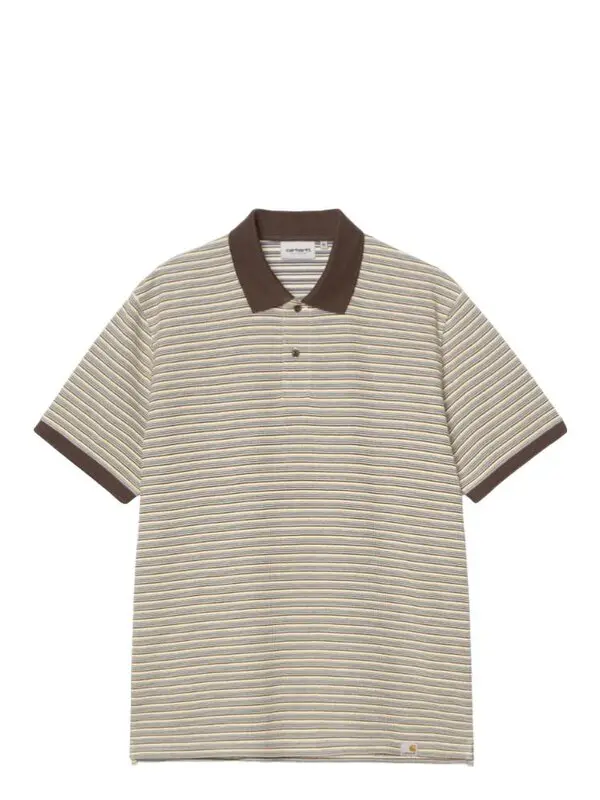 Carhartt Work In Progress Dion Stripe Polo Shirt - Wax