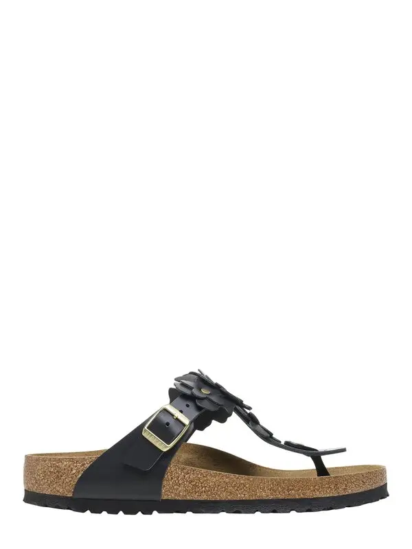 BIRKENSTOCK Gizeh Flower Embellished Sandals - Black