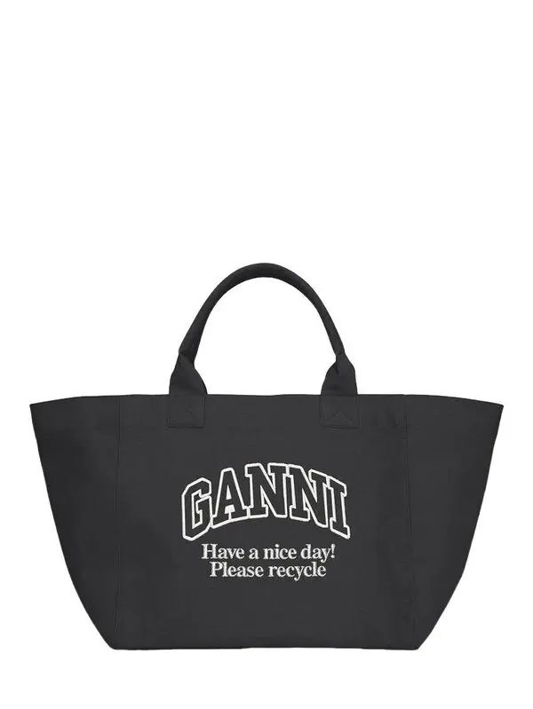 GANNI Oversized Tote Bag - Black