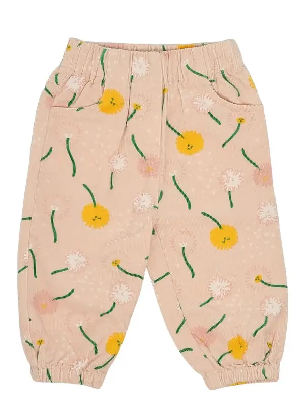 Stella McCartney Floral Print Elastic Waist Casual Pants - Nude