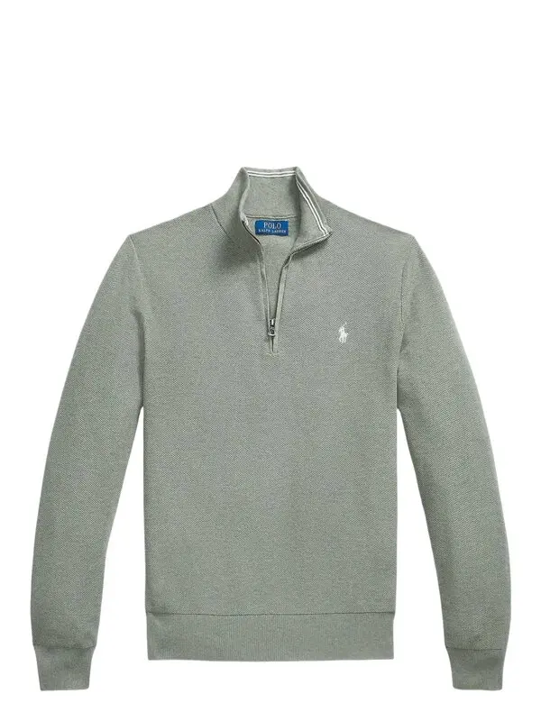 Polo Ralph Lauren Long Sleeve Quarter Zip Sweater - Green