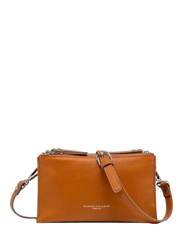 GIANNI CHIARINI Zippered Shoulder Bag - Brown