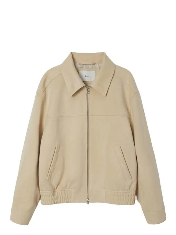 DUNST Long-sleeve Bomber Jacket With Zip-up Closure - Beige