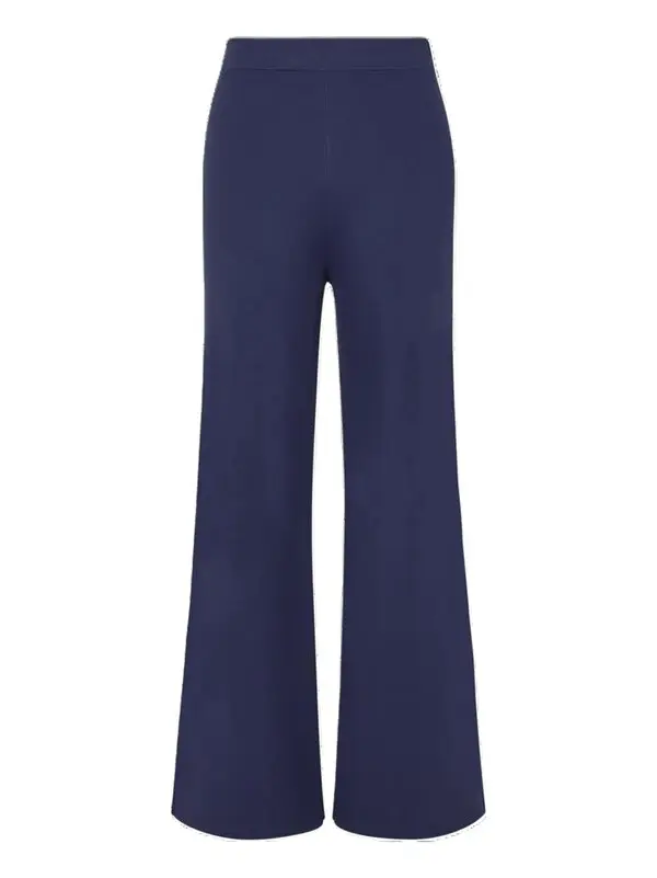 P.a.r.o.s.h Elastic Waist Wide-leg Pants - Blue