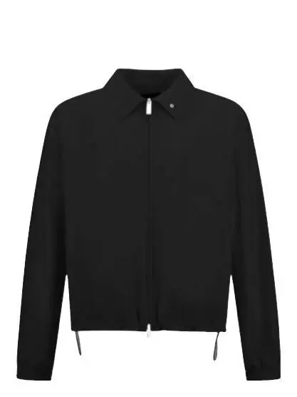 Herno Zippered Shirt Jacket With Drawstring Hem - Black