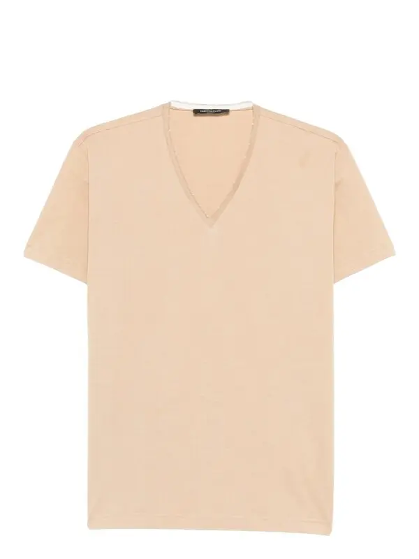 Fabiana Filippi V-neck T-shirt - Nude