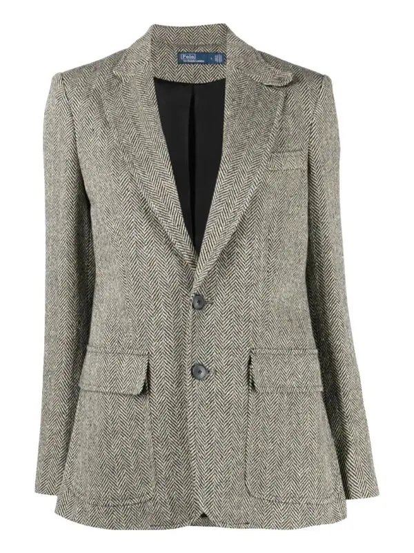 Polo Ralph Lauren Tailored Herringbone Suit Coat - Gray