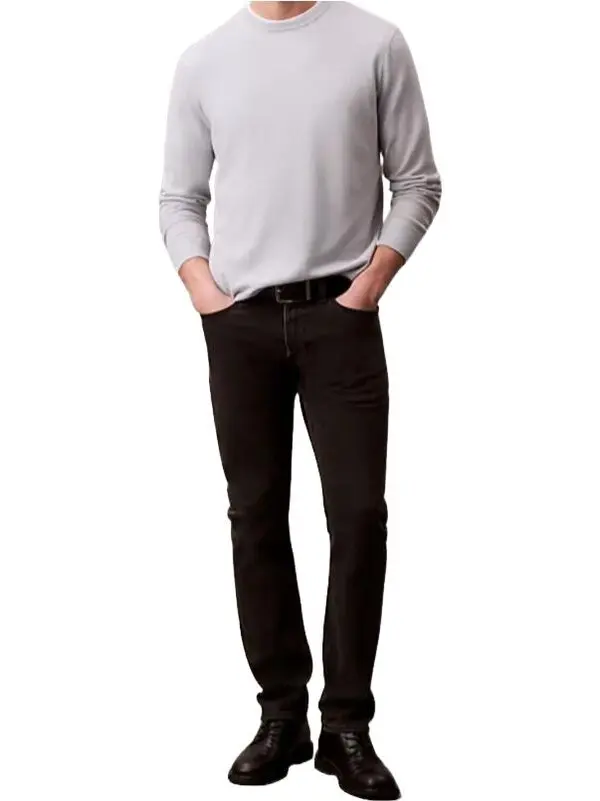 Calvin Klein Slim Fit Mid-rise Jeans - Ck Basic Black
