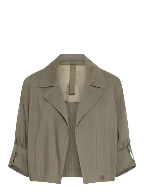 Marella Stretch Viscose And Linen Jacket - Brown