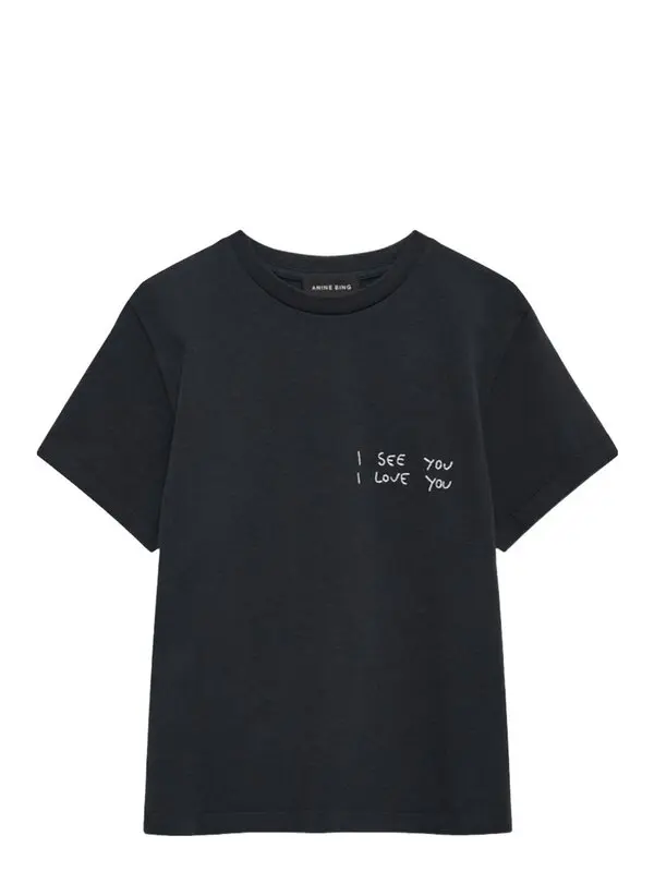 ANINE BING Shelley Graphic T-shirt - Black