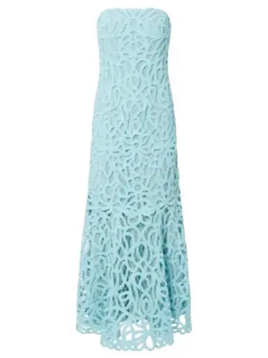 Simkhai Lace Guipure Bustier Dress - Blue