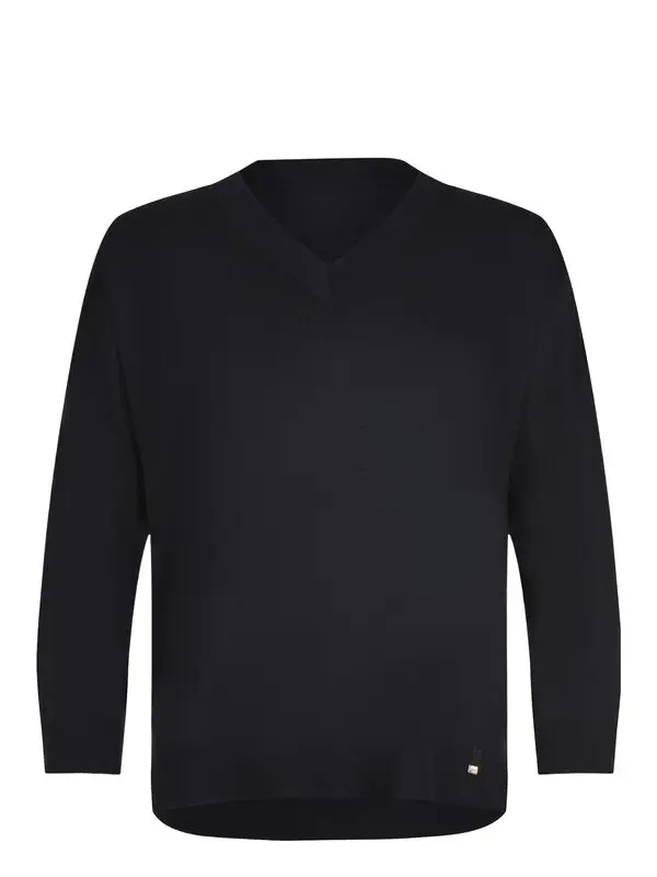 Herno Glam Knit Effect Sweater - Black