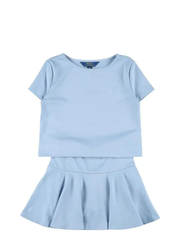 Polo Ralph Lauren Pleated Skirt Set - Light Blue
